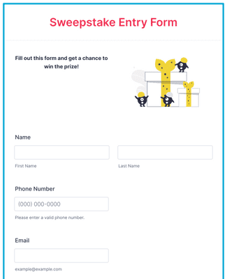 Sweepstake Entry Form Template | Jotform