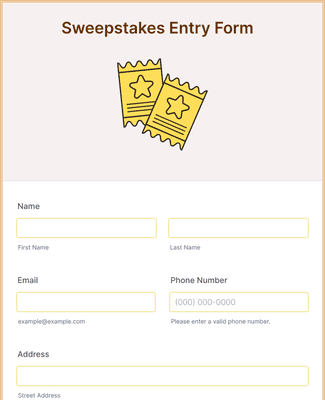 Summer Competition Entry Form Template | Jotform