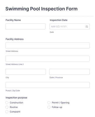 Swimming Pool Inspection Form Template | Jotform