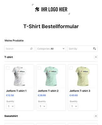 Kuchenfabrik Bestellformular Formularvorlage | Jotform