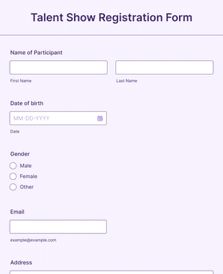 Competition Registration Form Template | Jotform