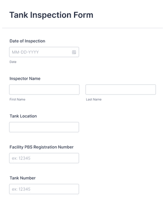 Tank Inspection Form Template | Jotform