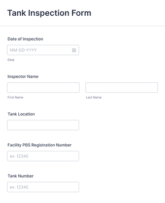 Tank Inspection Form Template | Jotform