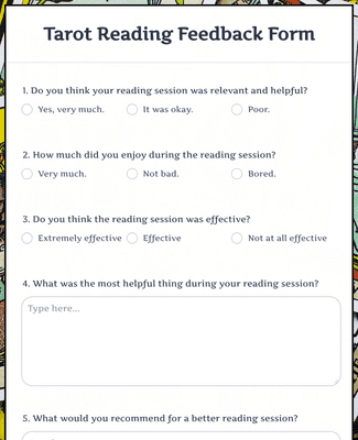 Tarot Reading Feedback Form Template | Jotform