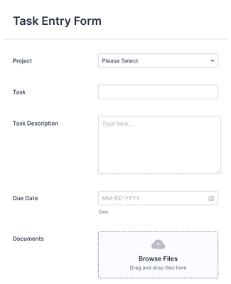 Task Entry Form Template | Jotform