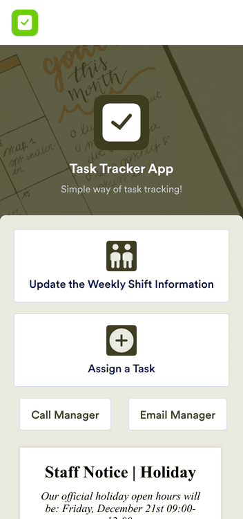 Task Tracker App Template | Jotform