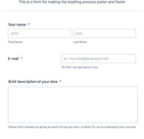 Tattoo Booking Form Template | Jotform
