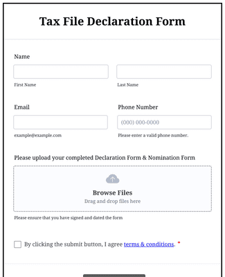 Tax File Declaration Form Template | Jotform