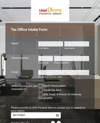 Tax Office Intake Form Template | Jotform