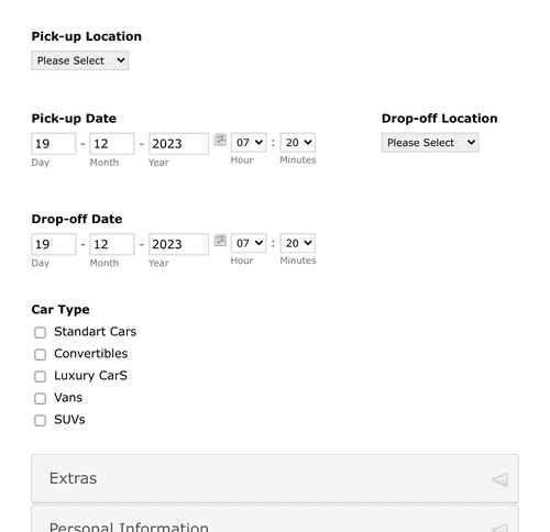 Taxi Order Form Template | Jotform