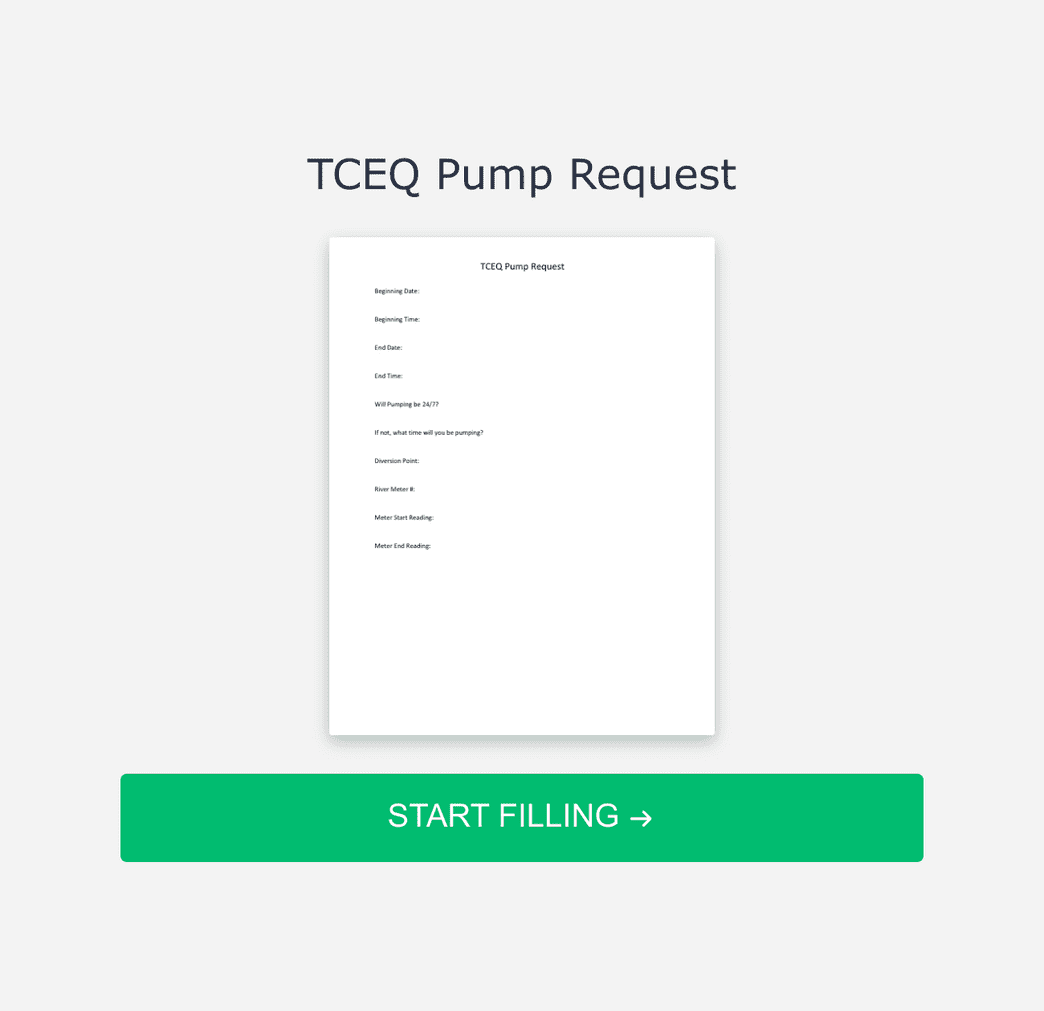 TCEQ Pump Request Form Template | Jotform