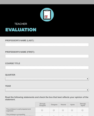 Teacher Evaluation Form Template | Jotform