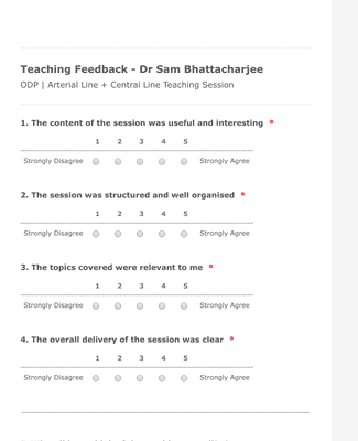 Teaching Session Feedback Form Template | JotForm