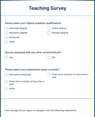 Teaching Survey Form Template | Jotform