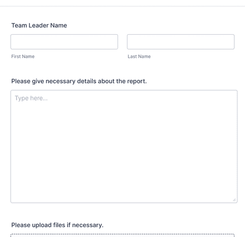 Team Leader Report Form Template | Jotform