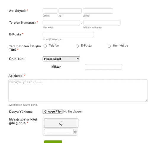 Teklif Talebi Form Şablonu | Jotform