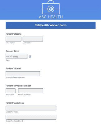 Telehealth Waiver Form Template | Jotform