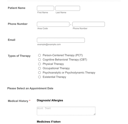 Telemedicine E-Visit Request Form Template | Jotform