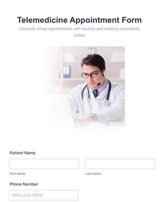 Telemedicine Appointment Form Template | Jotform