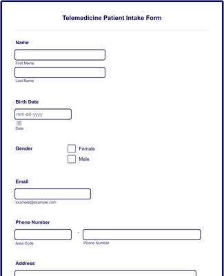 Telemedicine Patient Intake Form Template | Jotform