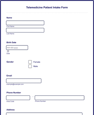Telemedicine Patient Intake Form Template | Jotform