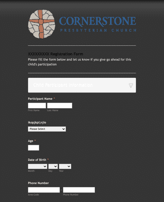 Church School Registration Form Template | Jotform