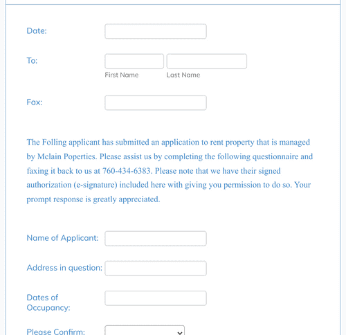 Tenant Reference Verification Form Template | Jotform