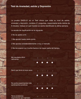 TEST DASS-21 Plantilla de formulario | Jotform