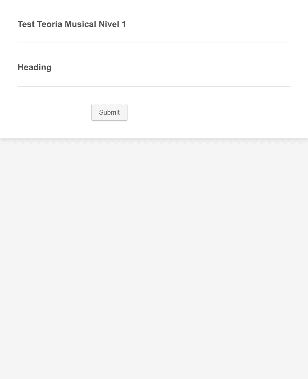 Test Teoría Musical Nivel 1 Plantilla de formulario | Jotform