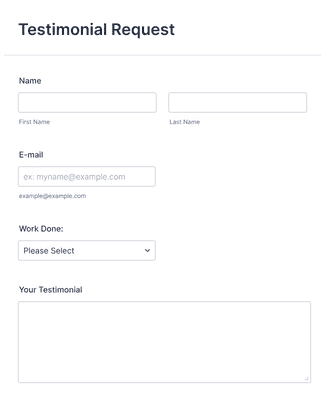 Testimonial Request Form Template | Jotform