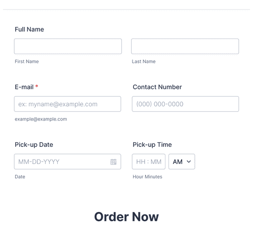 Thanksgiving Order Form Template | Jotform