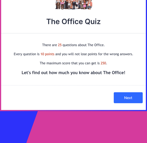 The Office Quiz Form Template | Jotform