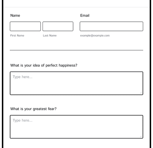 The Proust Questionnaire Form Template | Jotform