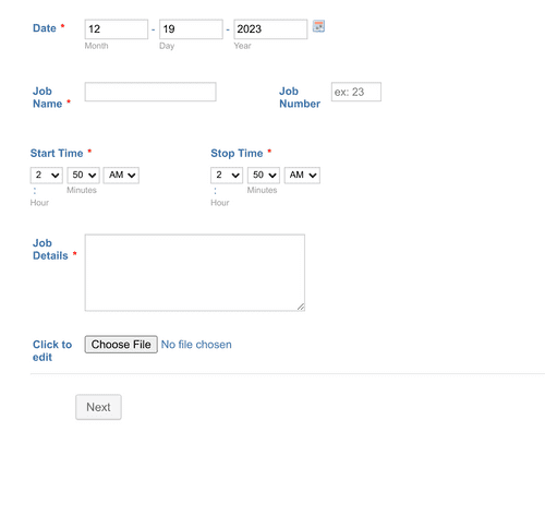 Time Sheet Form Template | Jotform