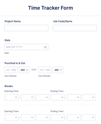 Paid Clock Time Form Template | Jotform