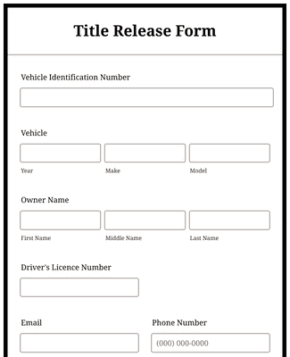 Title Release Form Template | Jotform