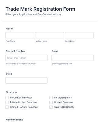 TM Registration Form Template | Jotform