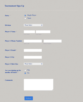 Tournament Sign-Up Form Template | Jotform