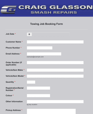 Towing Form Template | Jotform