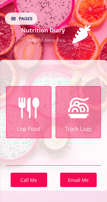 Track Nutrition App Template Jotform