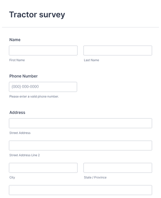 Tractor Supply Survey Form Template | Jotform