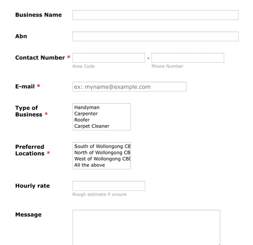 Trade Registration Form Template | Jotform