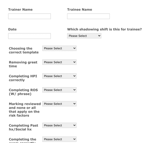 TRAINEE EVALUATION Form Template | Jotform