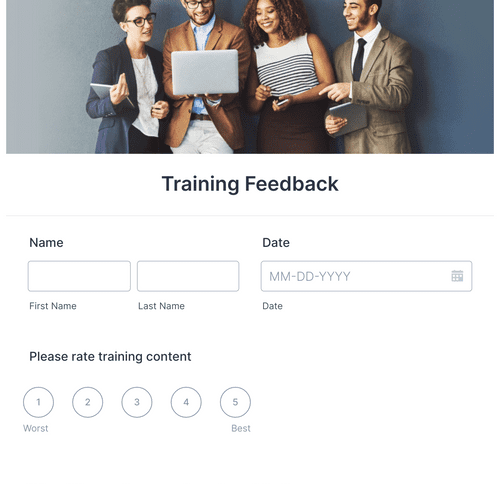 Training Feedback Form Template | Jotform