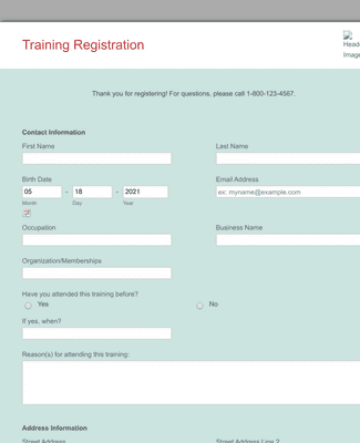 Rugby League Registration Form Template | JotForm