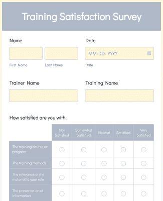 Training Satisfaction Survey Form Template | Jotform
