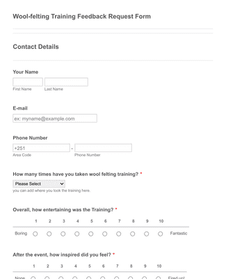 Training Survey Form Template | Jotform