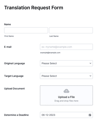 Translation Request Form Template | Jotform