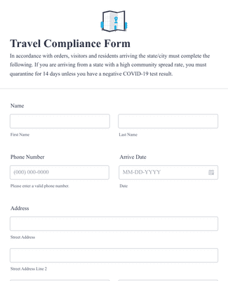 Travel Compliance Form Template | Jotform