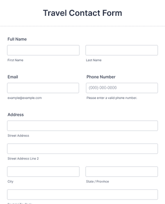 Travel Agency Booking Form Template | Jotform